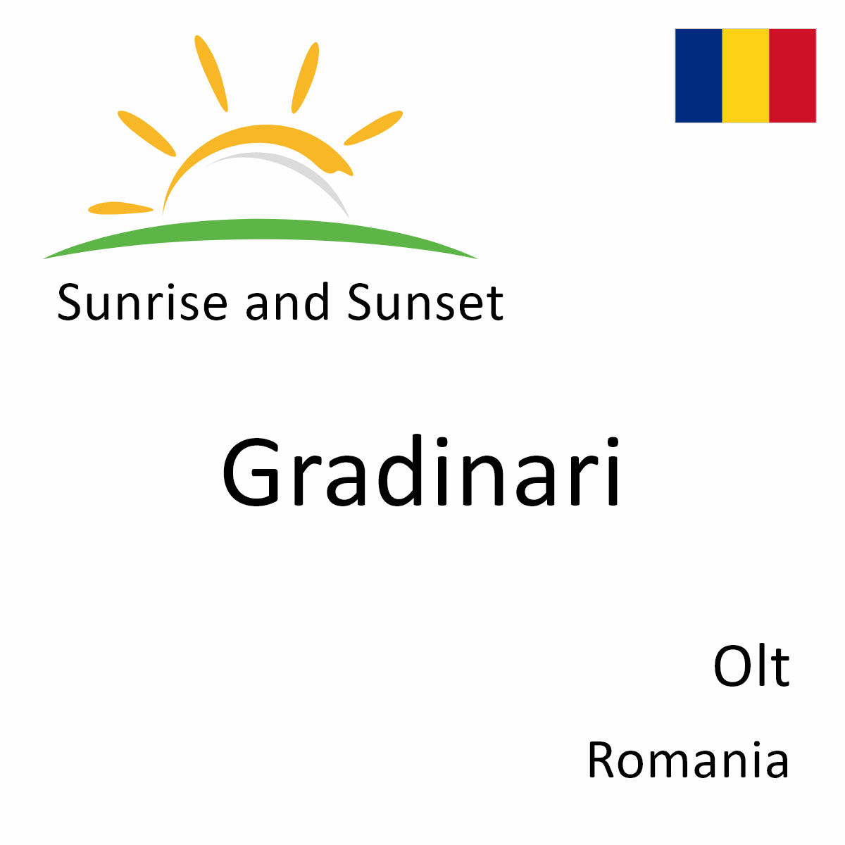 Sunrise and Sunset Times in Gradinari, Olt, Romania