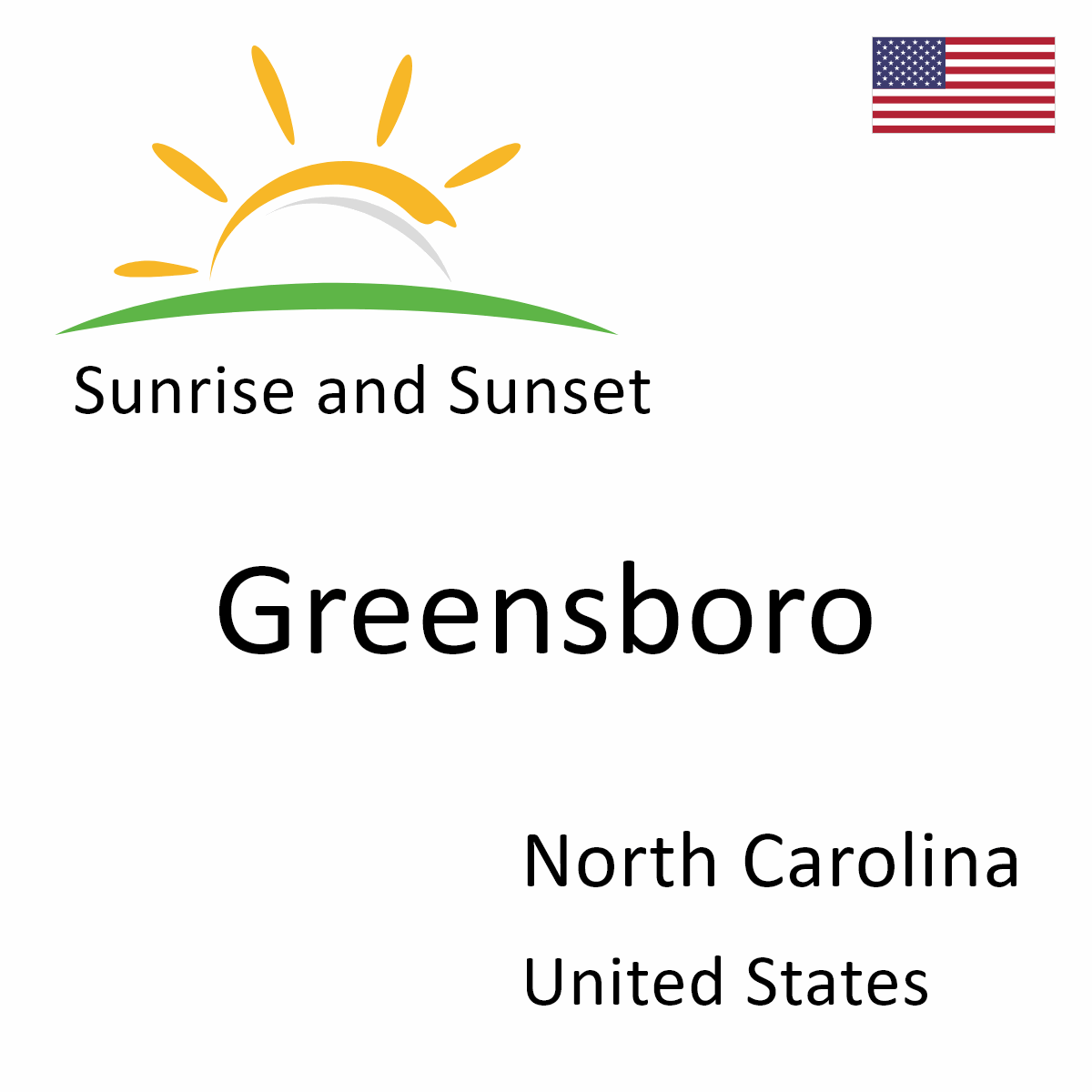 Sunrise and Sunset Times in Greensboro, North Carolina, United States