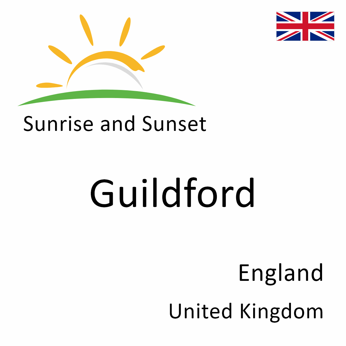 Sunrise and Sunset Times in Guildford, England, United Kingdom