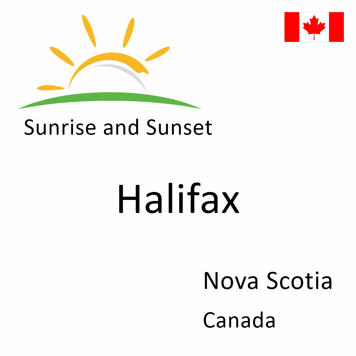 Sunrise and Sunset Times in Halifax, Nova Scotia, Canada