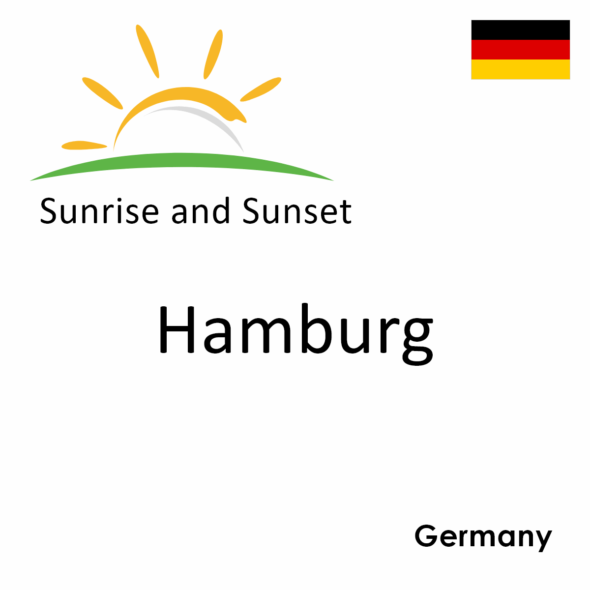Sunrise and Sunset Times in Hamburg, Germany