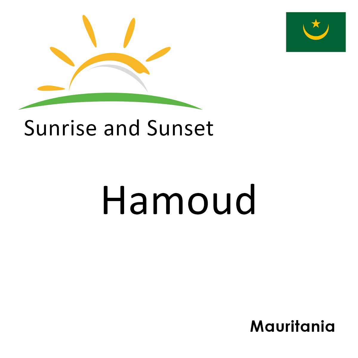 Sunrise and Sunset Times in Hamoud, Mauritania