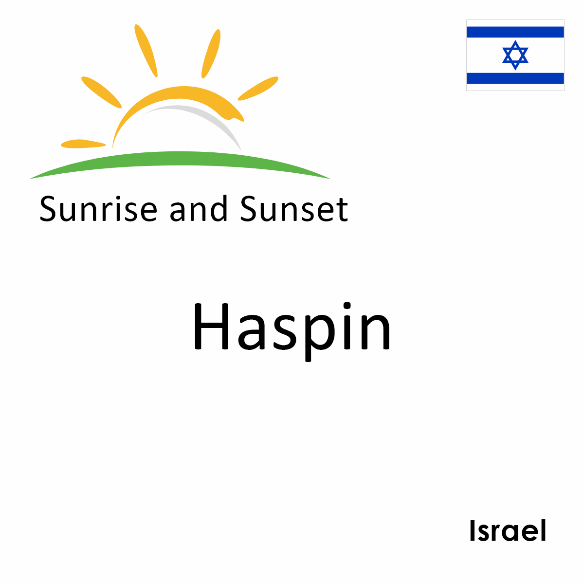 Sunrise and Sunset Times in Haspin, Israel