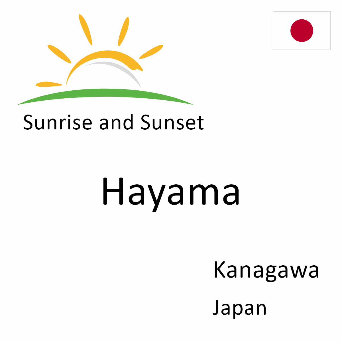 Sunrise and Sunset Times in Hayama, Kanagawa, Japan