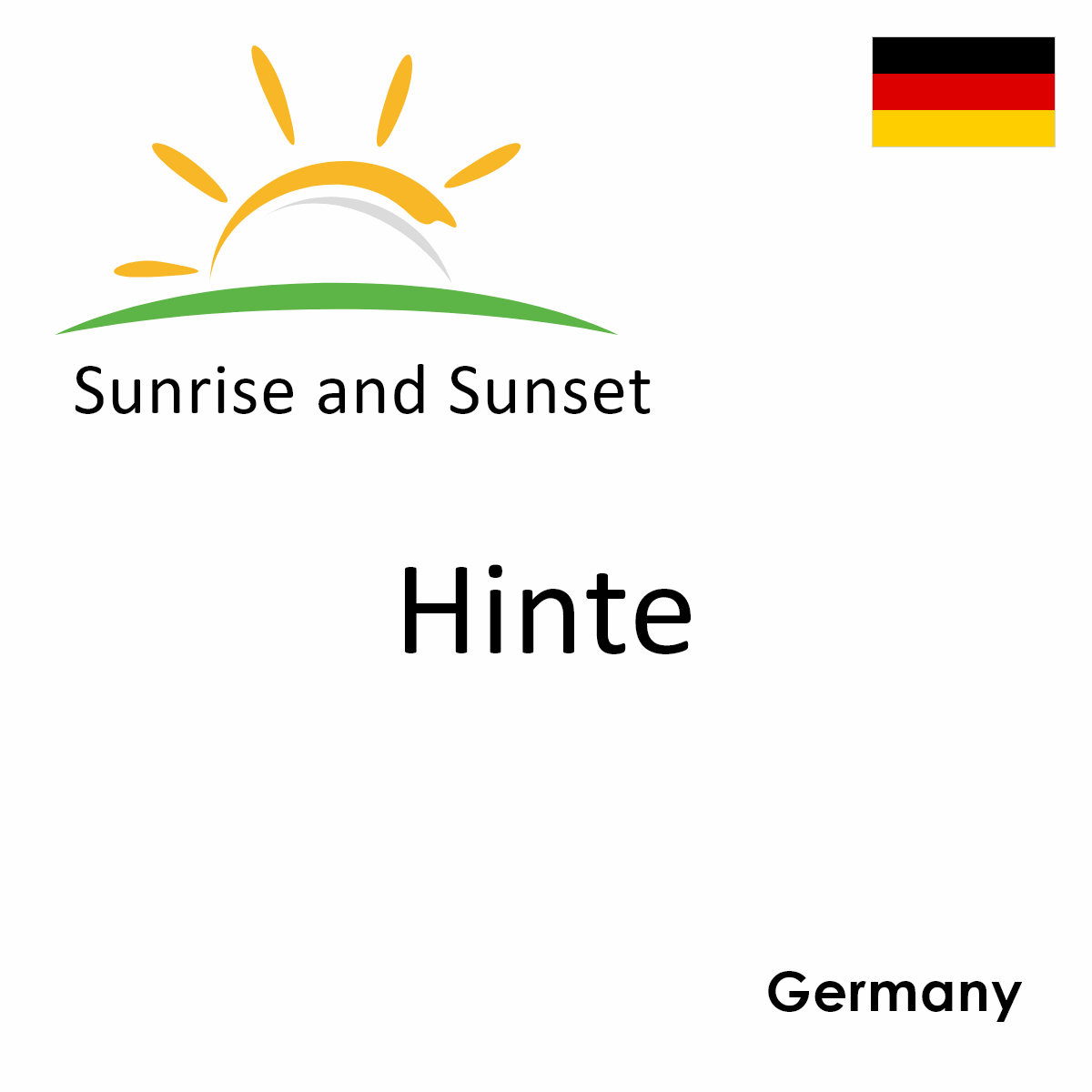 Sunrise and Sunset Times in Hinte, Germany