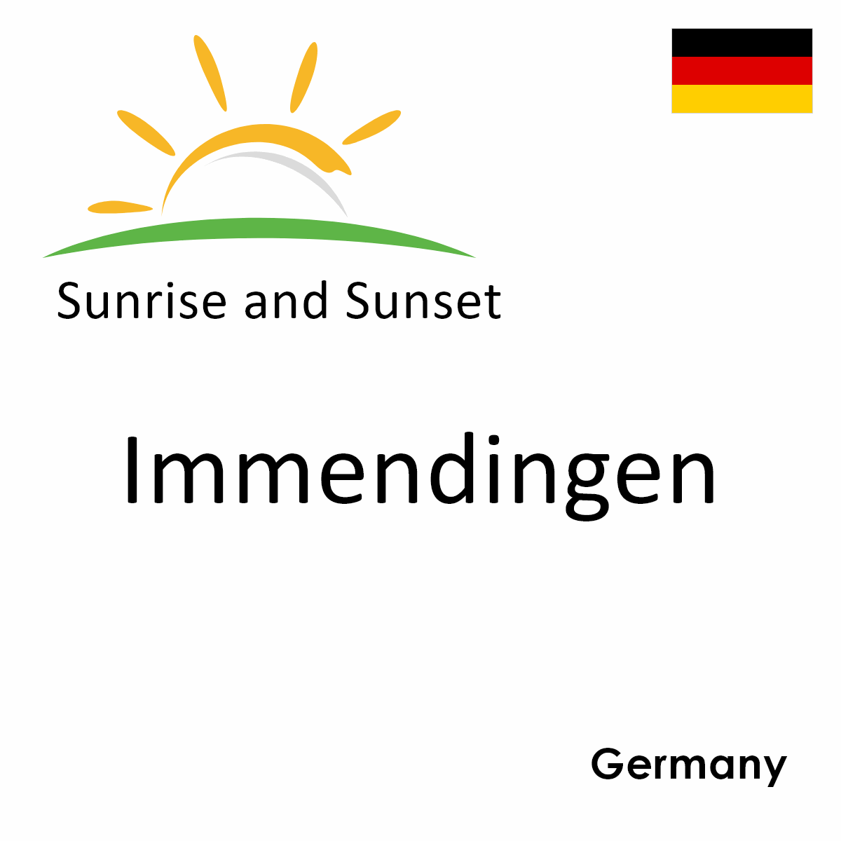 Sunrise and Sunset Times in Immendingen, Germany