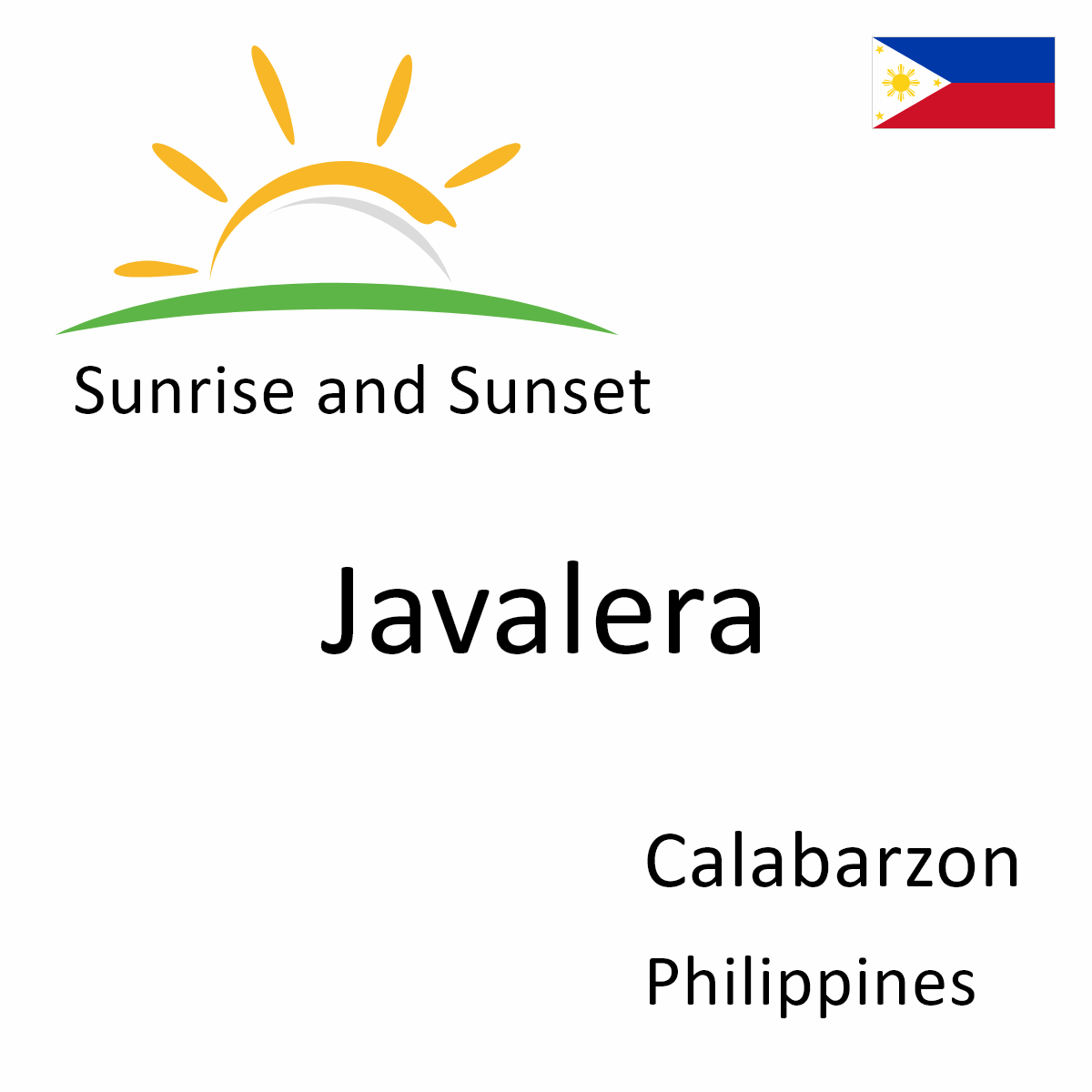 Sunrise and Sunset Times in Javalera, Calabarzon, Philippines