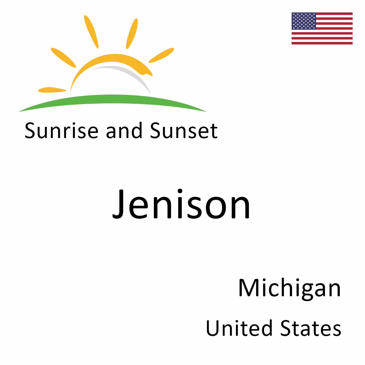 Sunrise and Sunset Times in Jenison, Michigan, United States