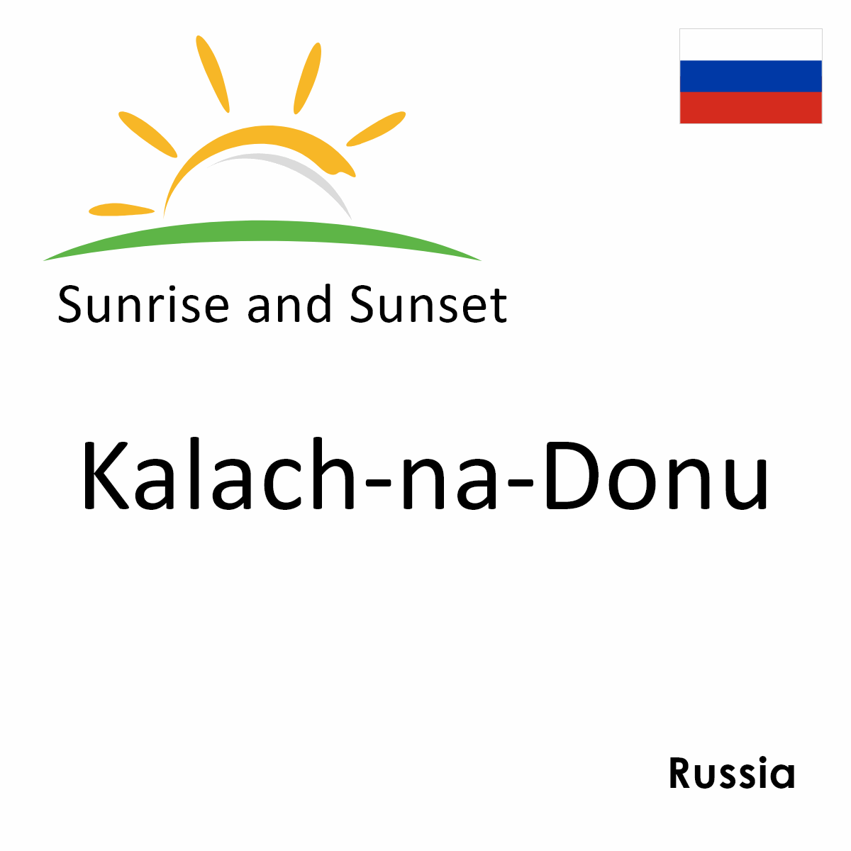 Sunrise and Sunset Times in Kalach-na-Donu, Russia