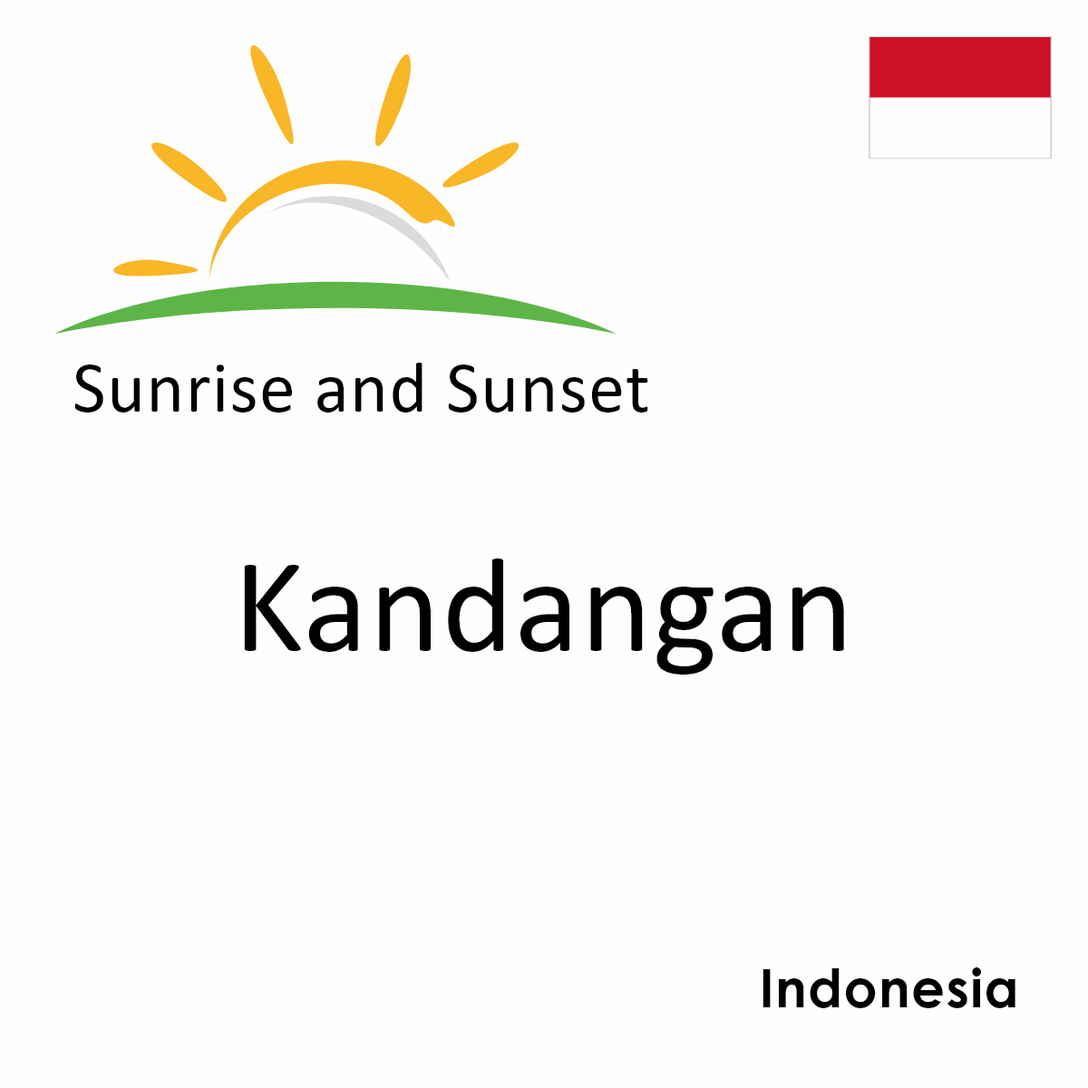 Sunrise and Sunset Times in Kandangan, Indonesia