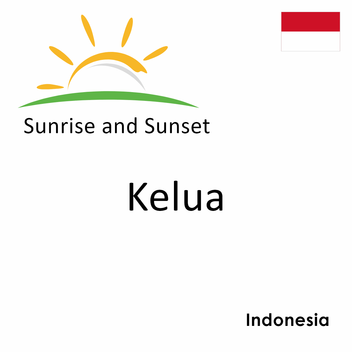 Sunrise and Sunset Times in Kelua, Indonesia