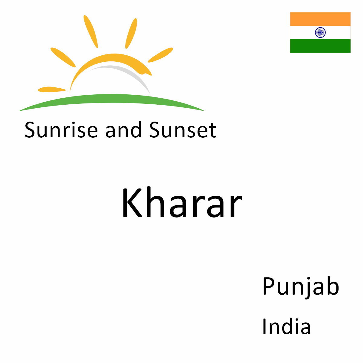 Sunrise and Sunset Times in Kharar, Punjab, India
