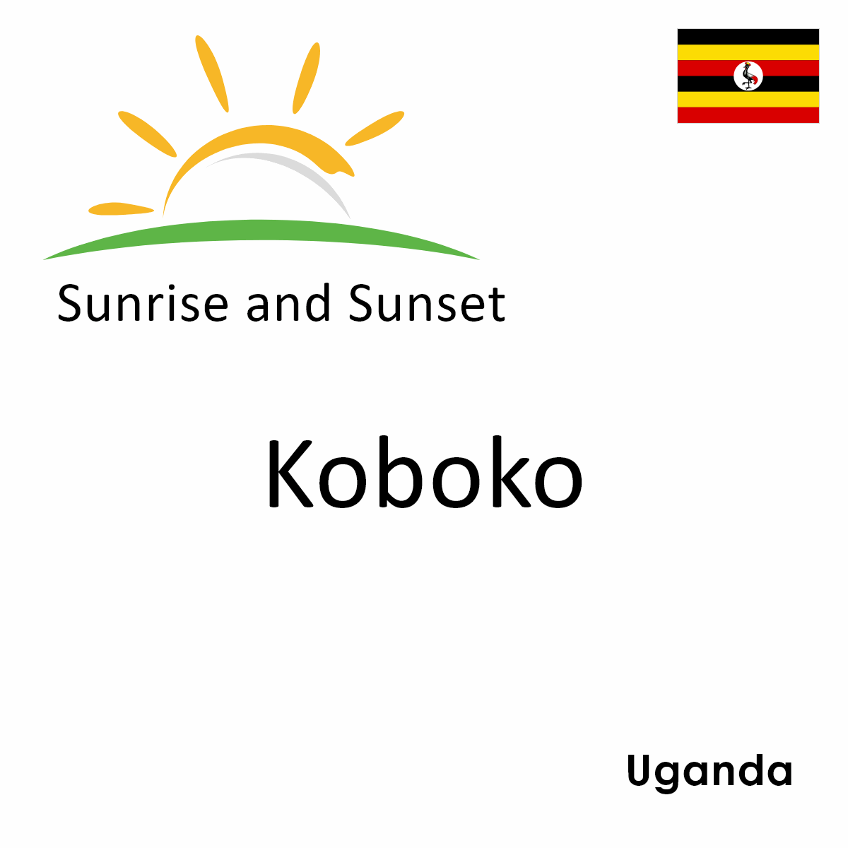 Sunrise and Sunset Times in Koboko, Uganda