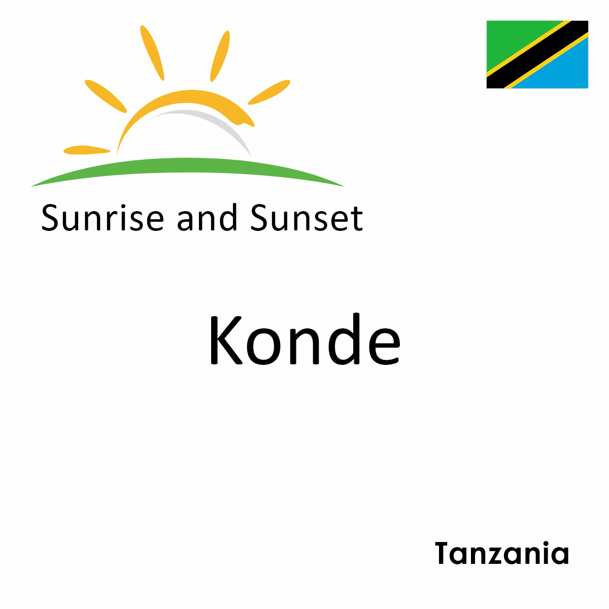 Sunrise and Sunset Times in Konde, Tanzania