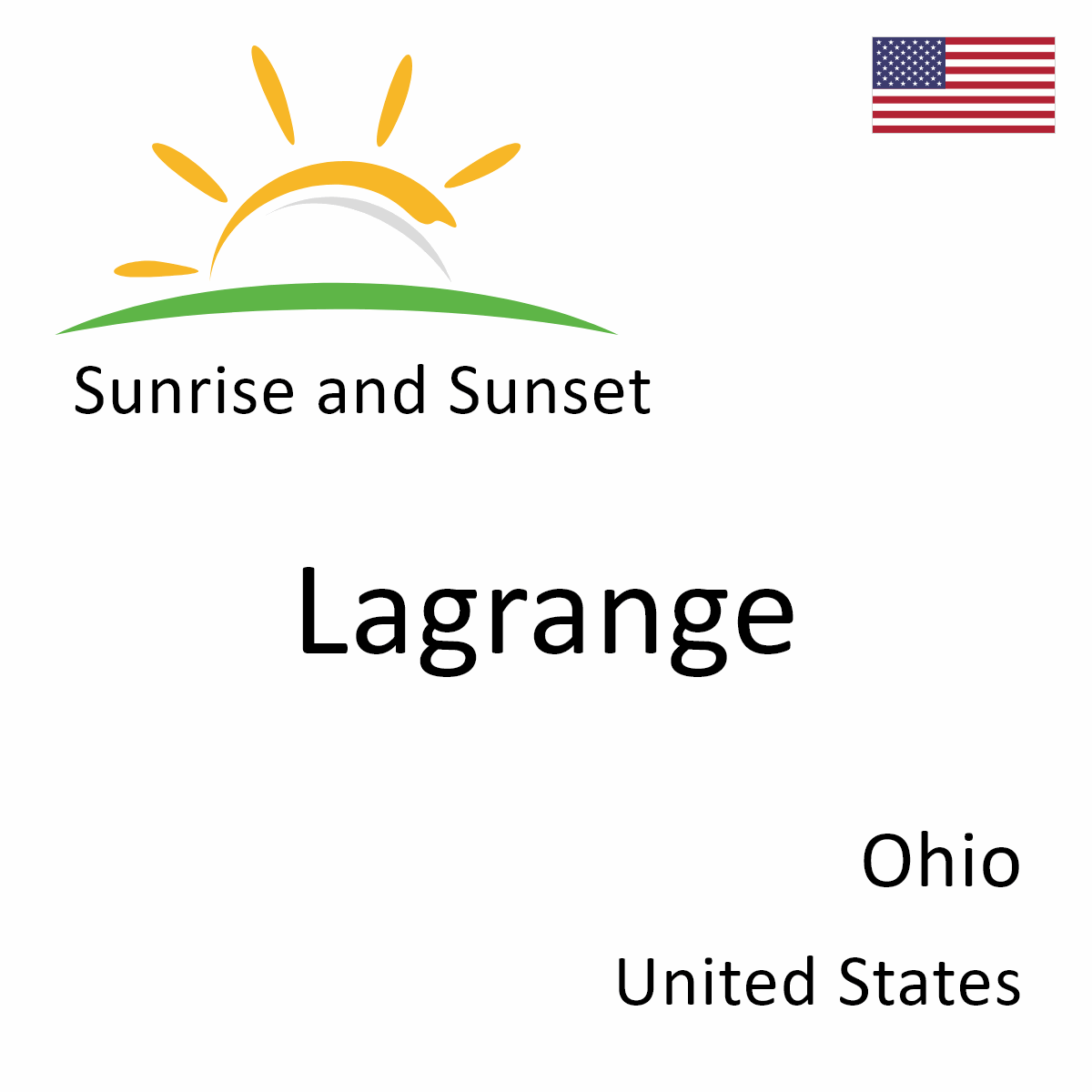 Sunrise and Sunset Times in Lagrange, Ohio, United States