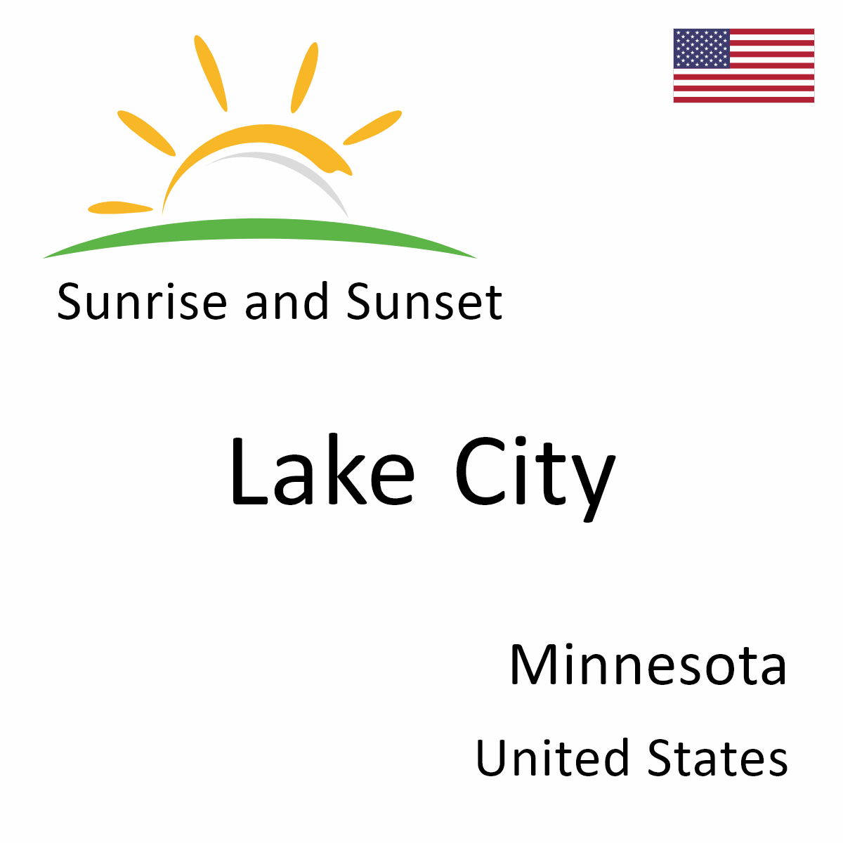 Sunrise and Sunset Times in Lake City, Minnesota, United States