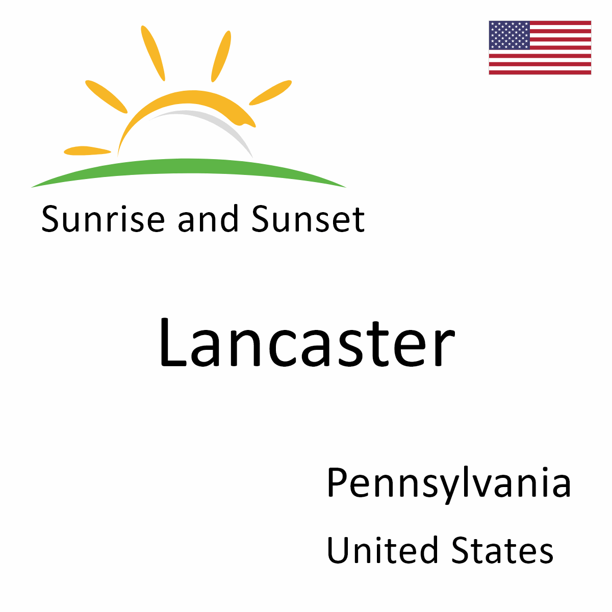 Sunrise and Sunset Times in Lancaster, Pennsylvania, United States