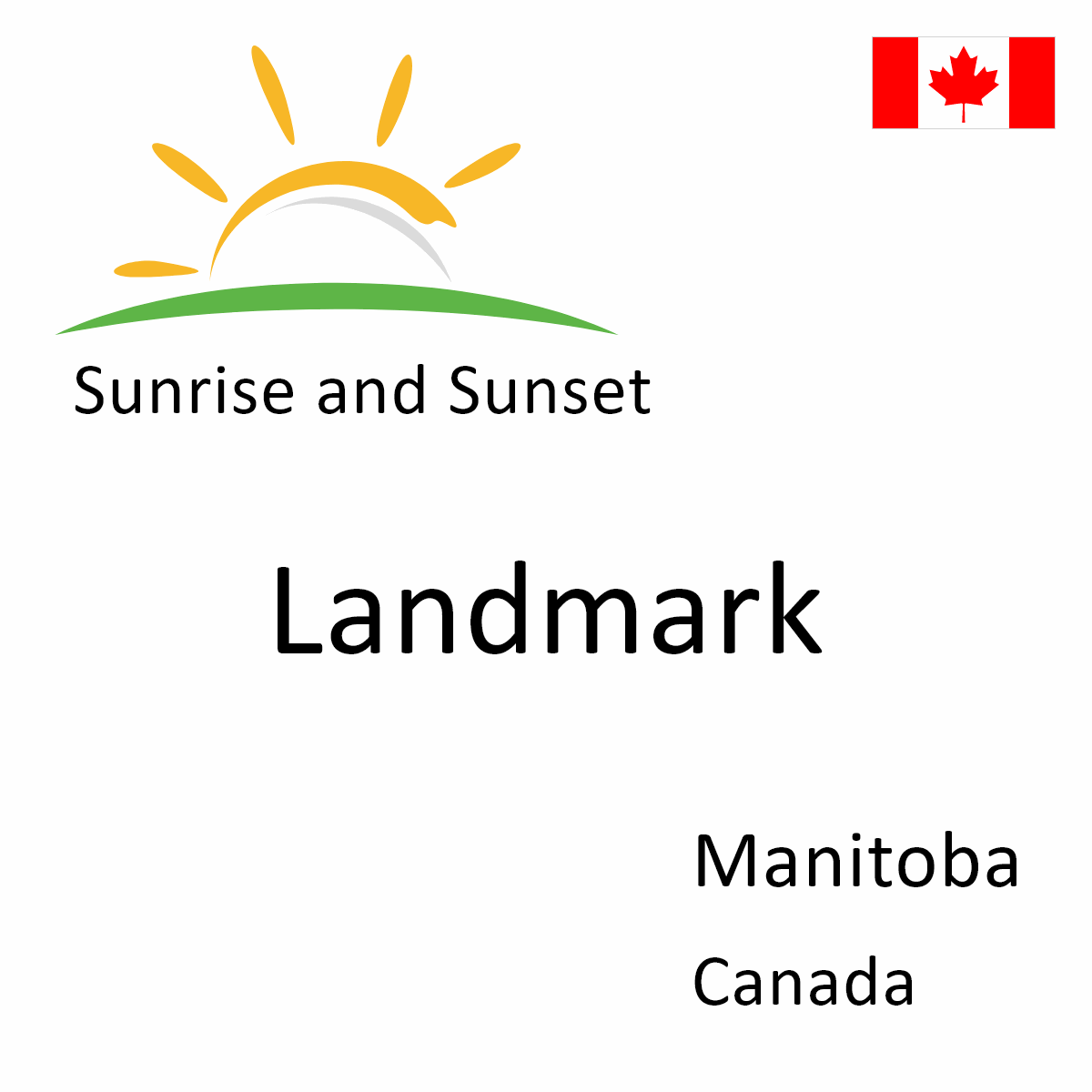 Sunrise and Sunset Times in Landmark, Manitoba, Canada