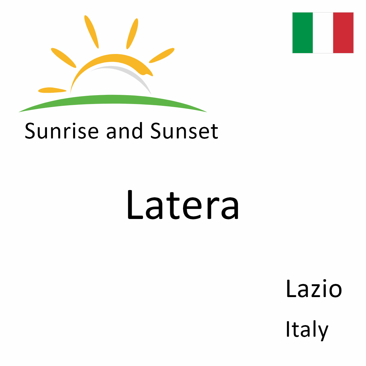 Sunrise and Sunset Times in Latera, Lazio, Italy
