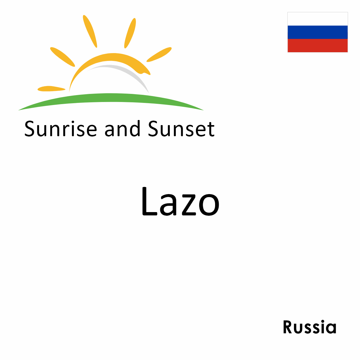 Sunrise and Sunset Times in Lazo, Russia