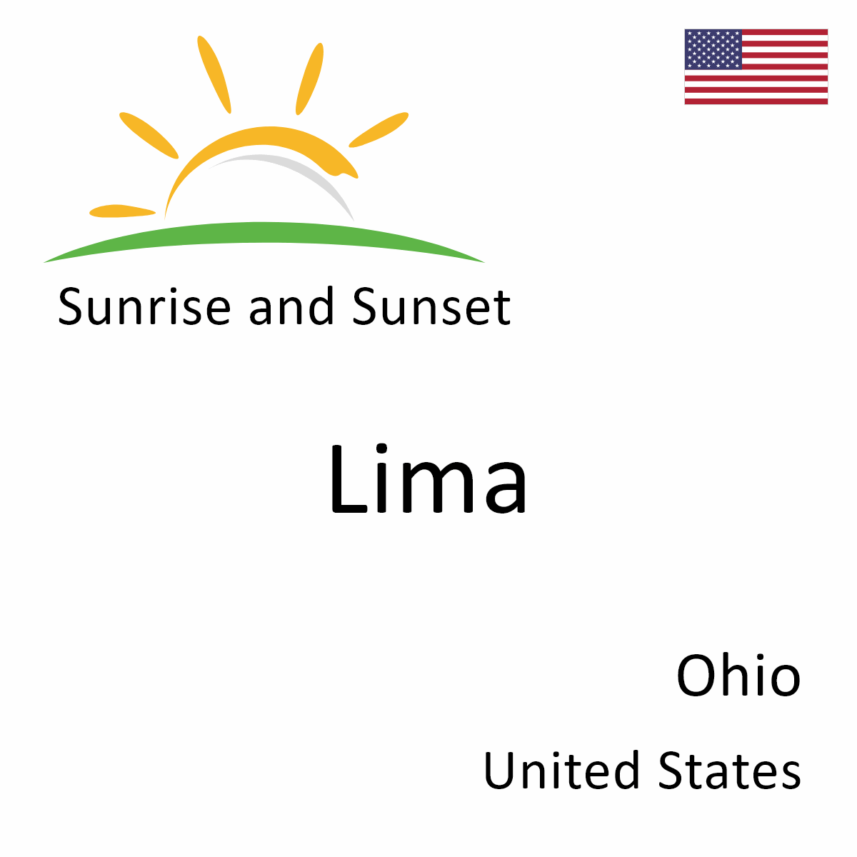 Sunrise and Sunset Times in Lima, Ohio, United States
