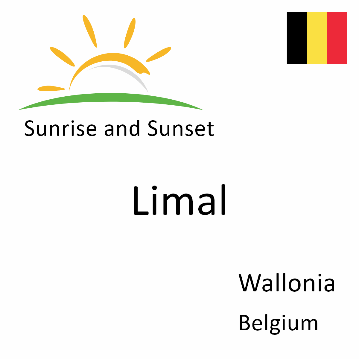 Sunrise and Sunset Times in Limal, Wallonia, Belgium