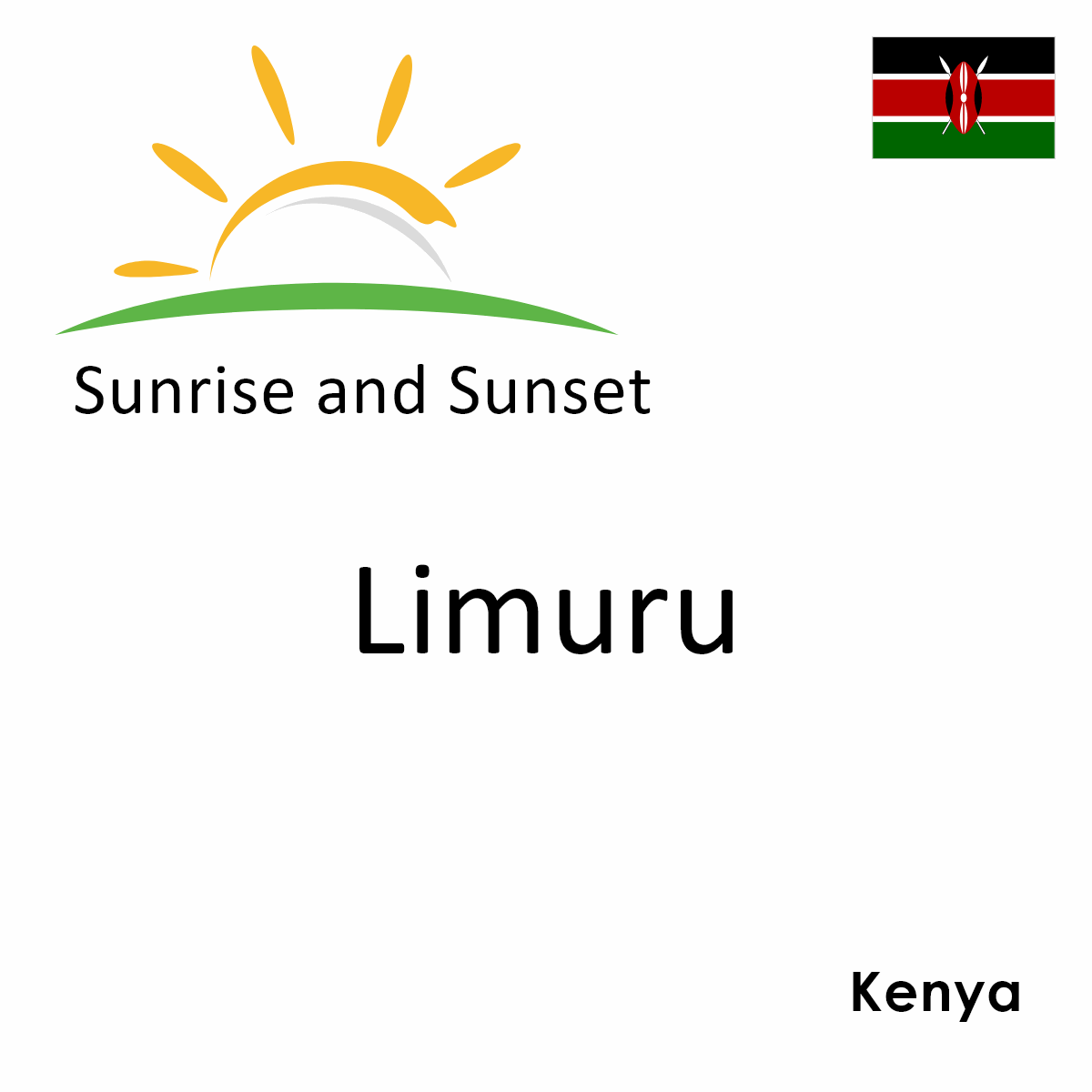 Sunrise and Sunset Times in Limuru, Kenya