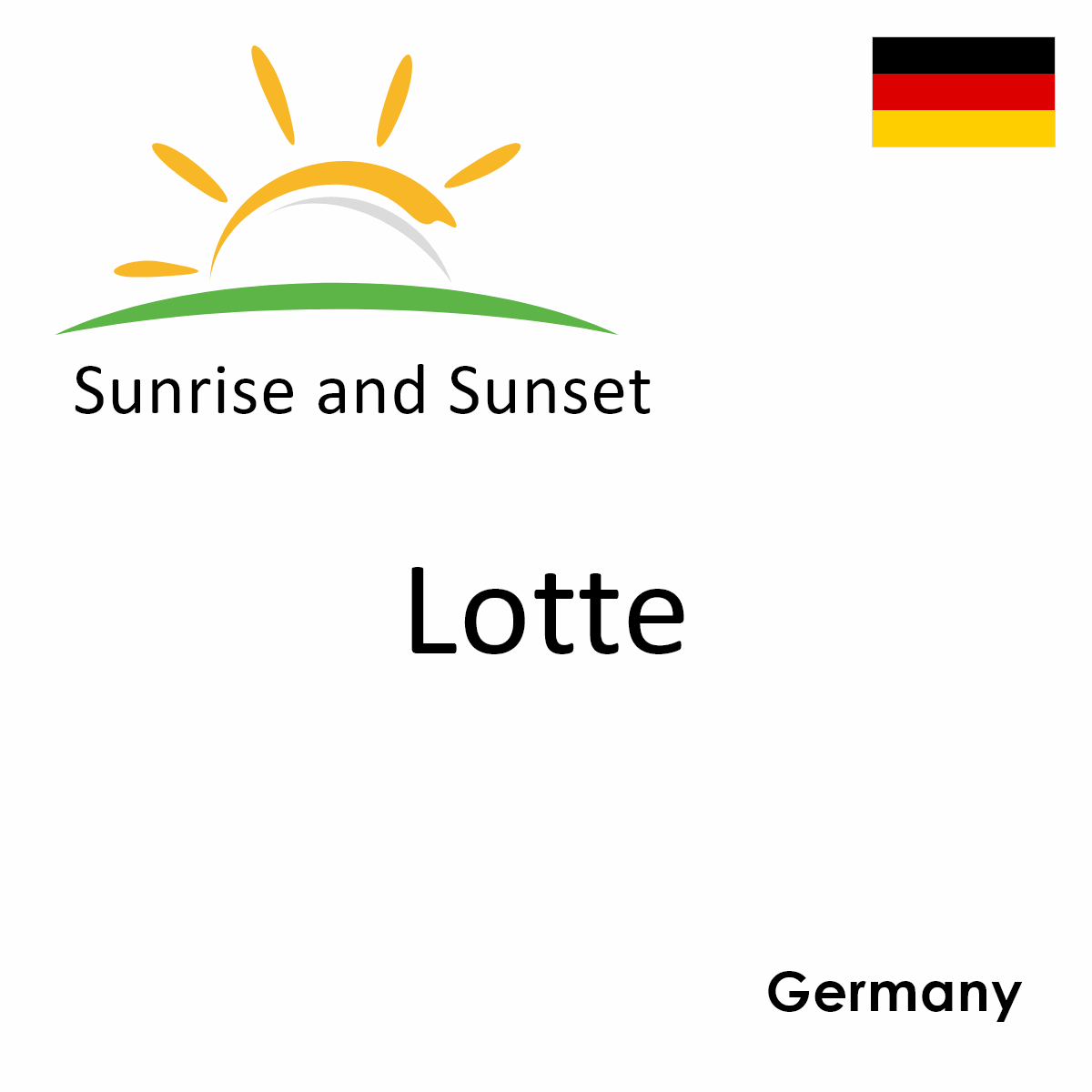 Sunrise and Sunset Times in Lotte, Germany