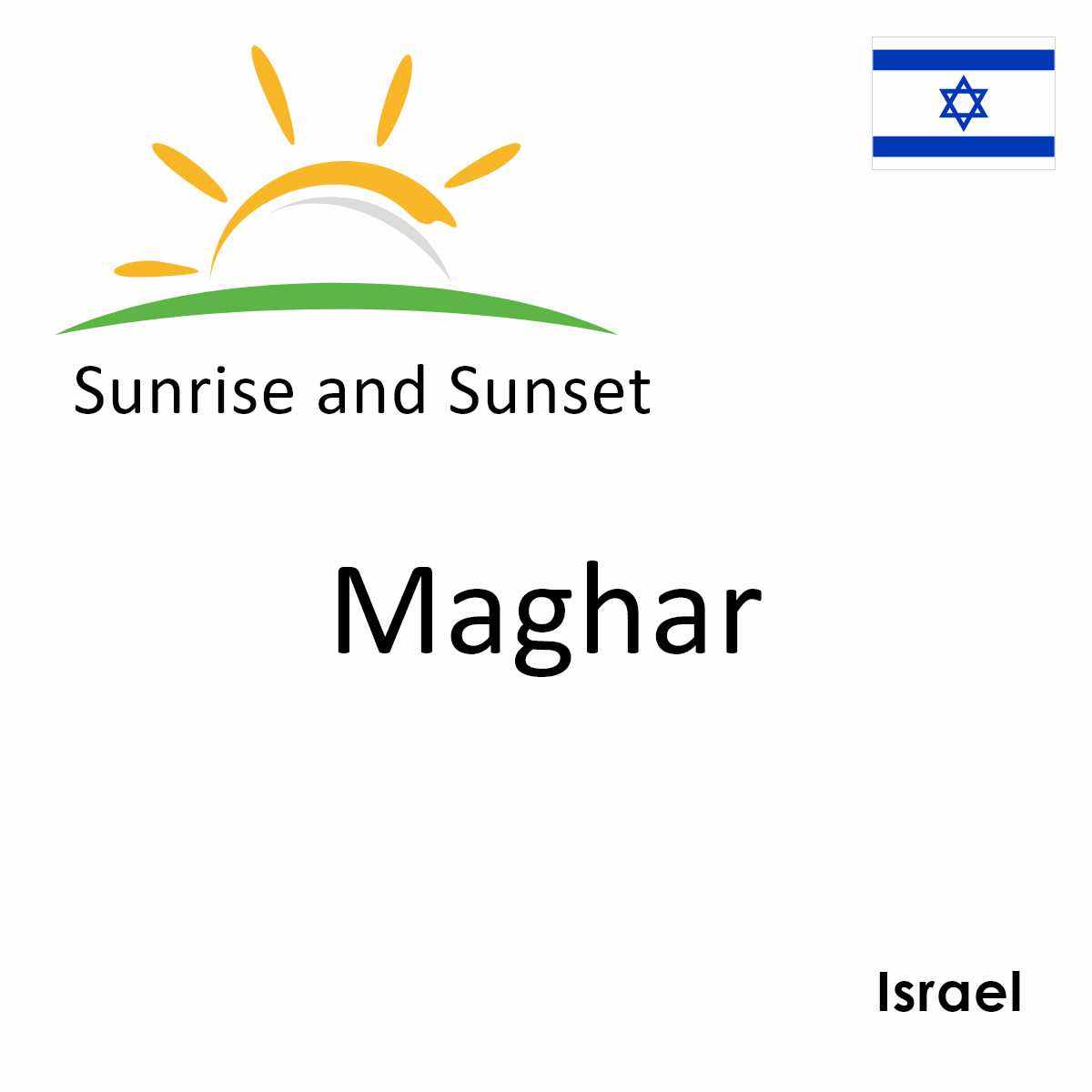 Sunrise and Sunset Times in Maghar, Israel