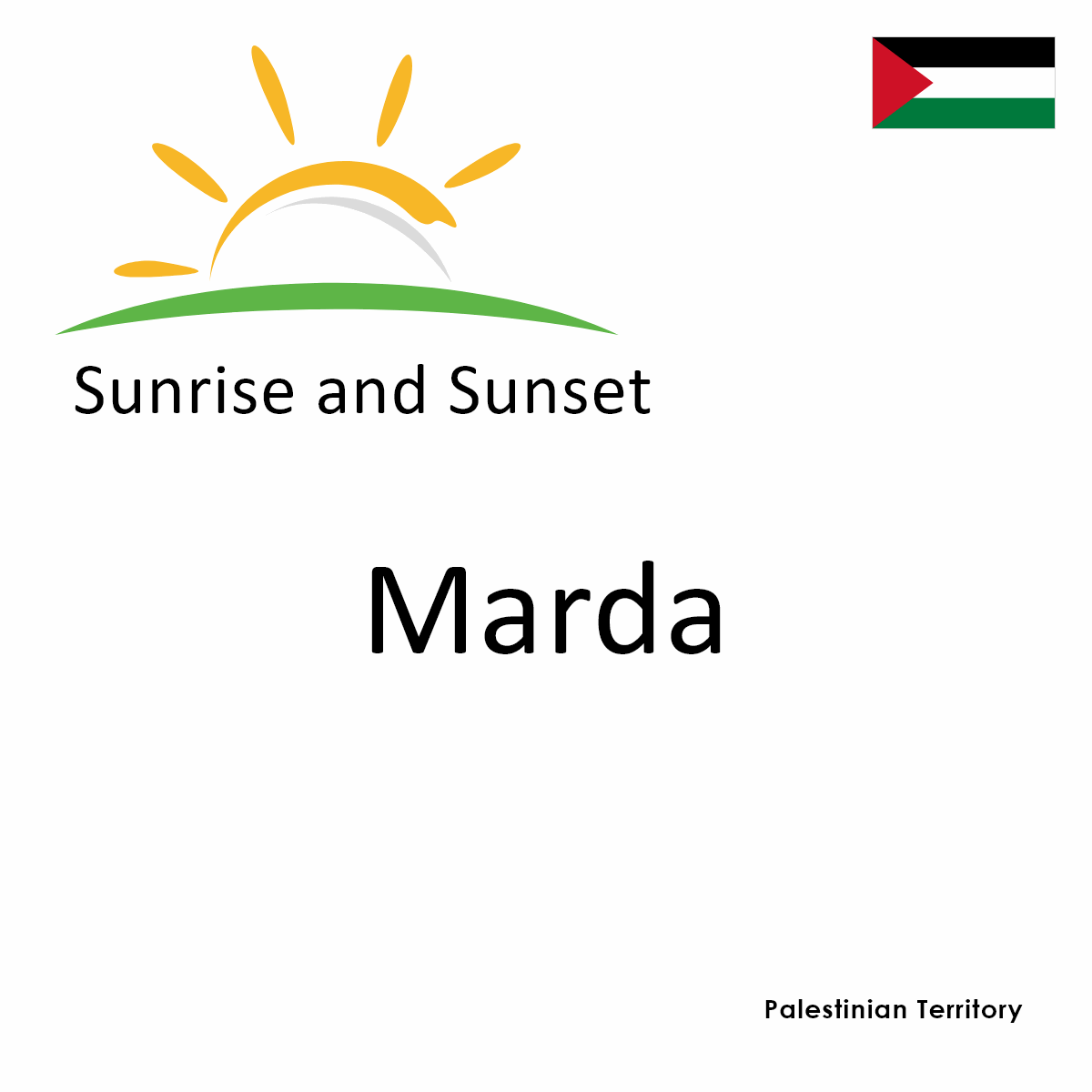 Sunrise and Sunset Times in Marda, Palestinian Territory