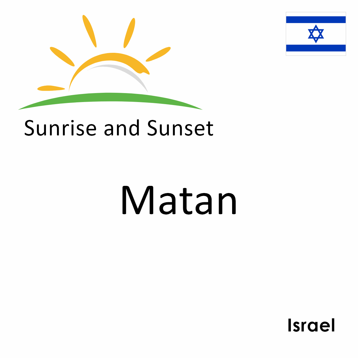 Sunrise and Sunset Times in Matan, Israel