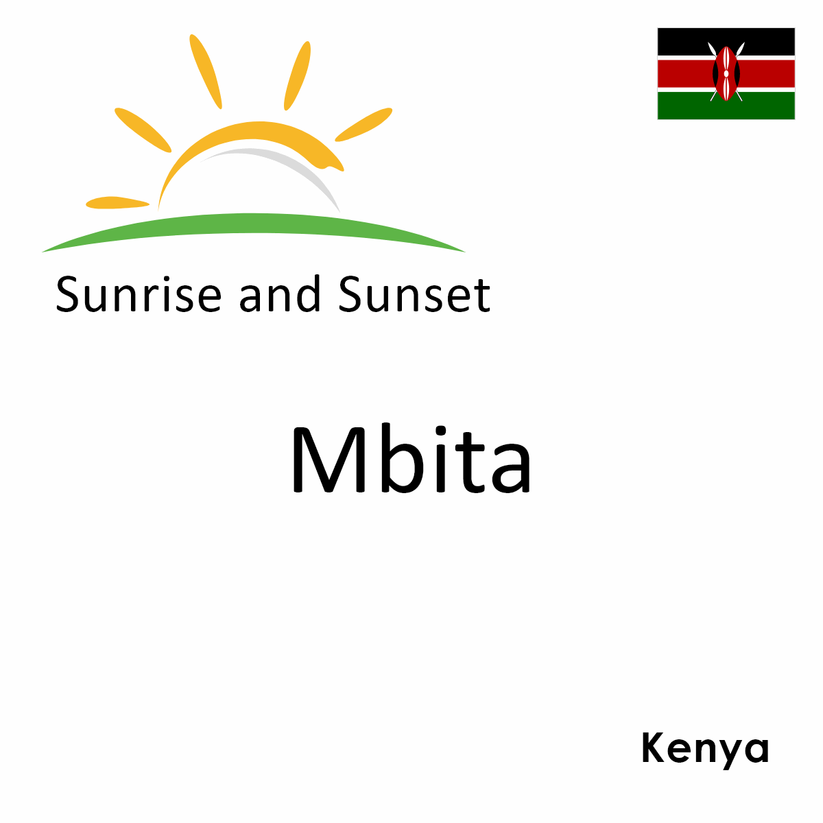 Sunrise and Sunset Times in Mbita, Kenya
