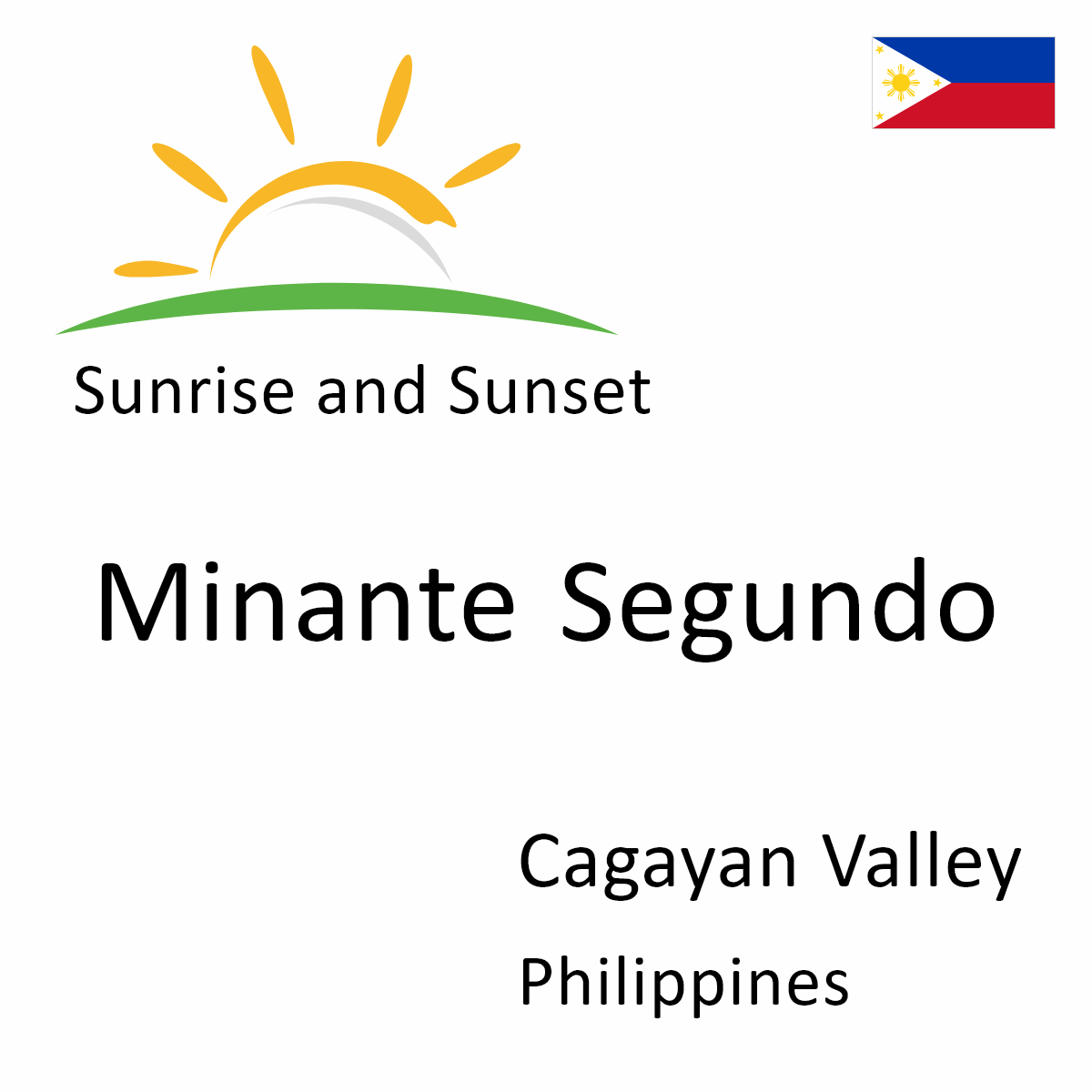 Sunrise and Sunset Times in Minante Segundo, Cagayan Valley, Philippines