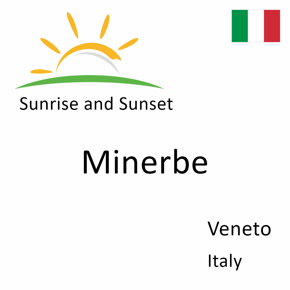 Sunrise and Sunset Times in Minerbe, Veneto, Italy