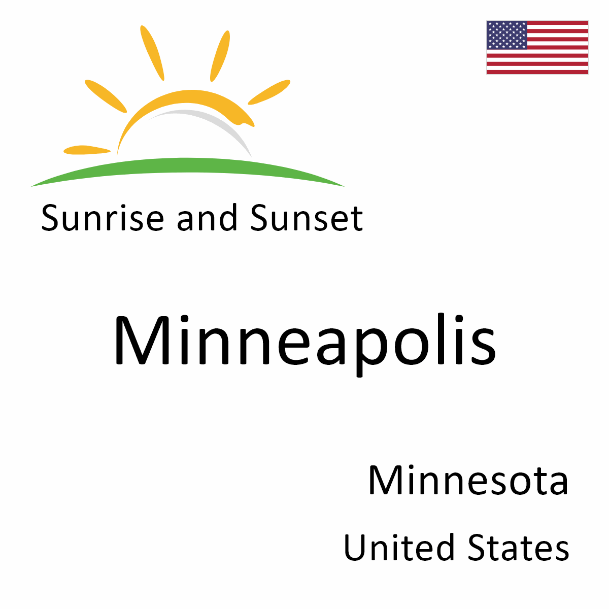 Sunrise and Sunset Times in Minneapolis, Minnesota, United States
