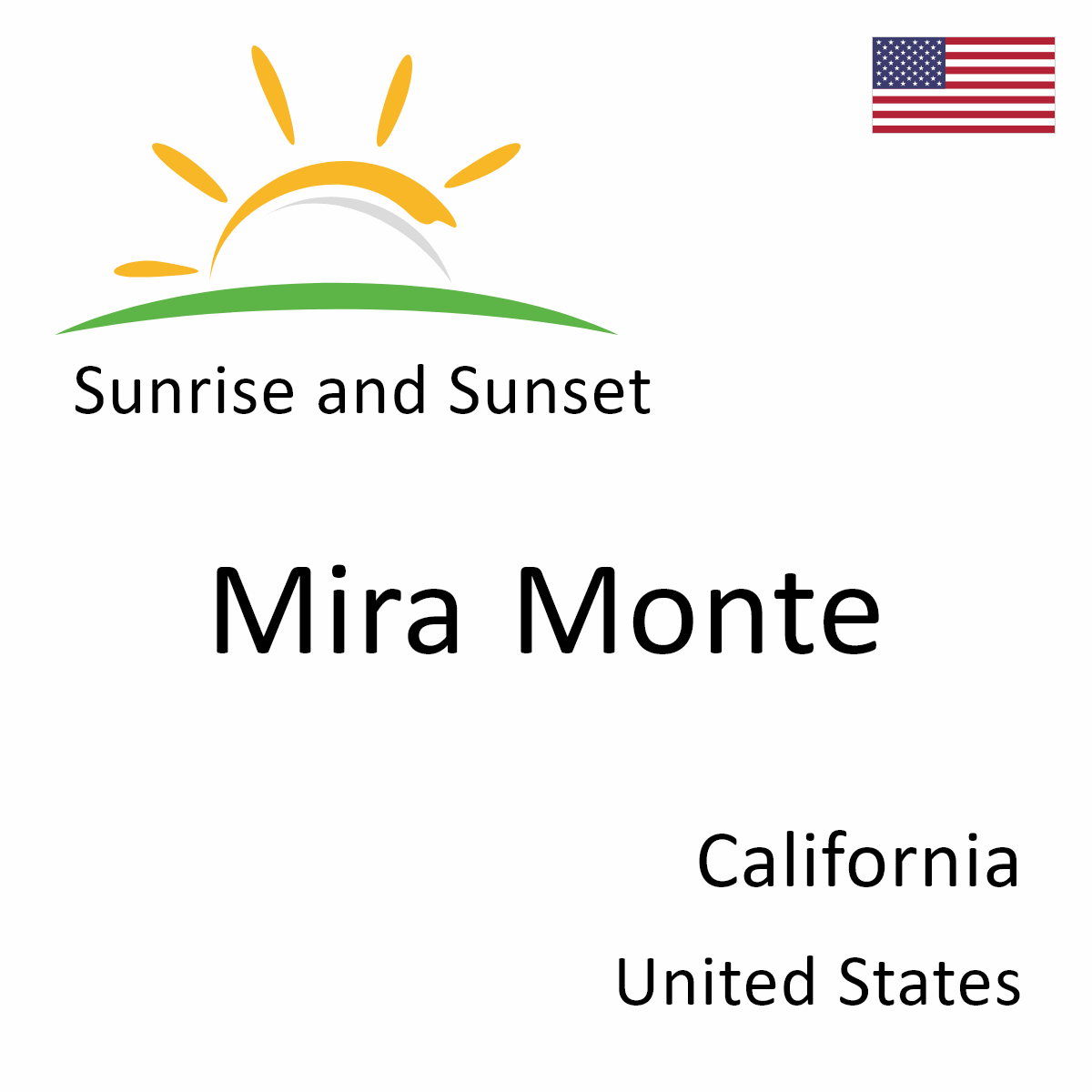 Sunrise and Sunset Times in Mira Monte, California, United States