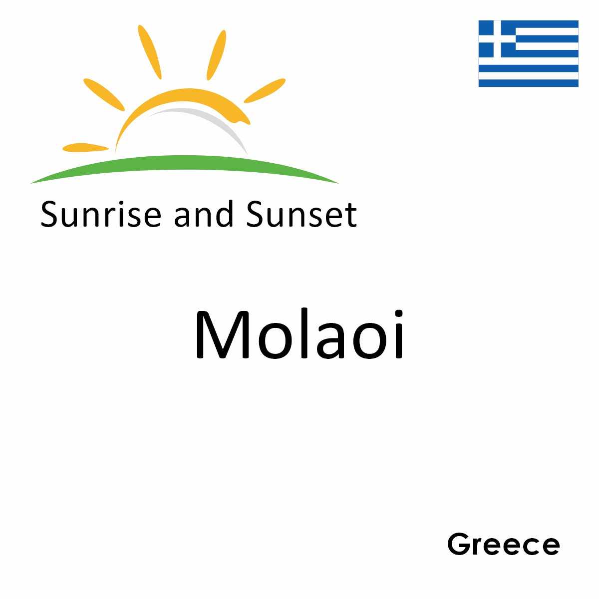 Sunrise and Sunset Times in Molaoi, Greece