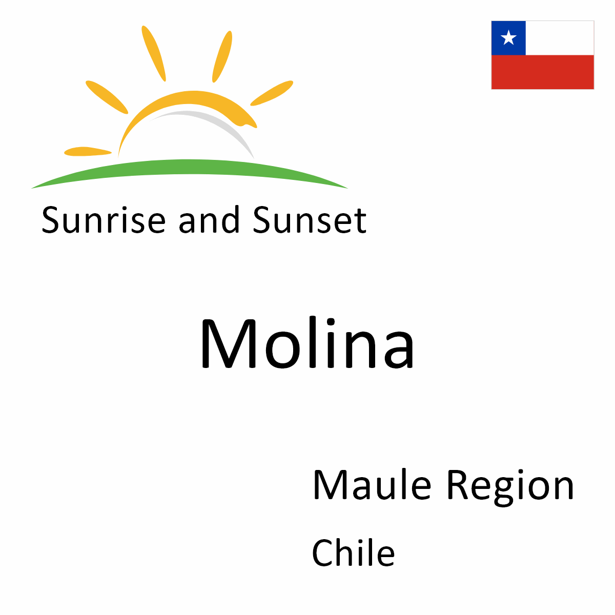 Sunrise and Sunset Times in Molina, Maule Region, Chile
