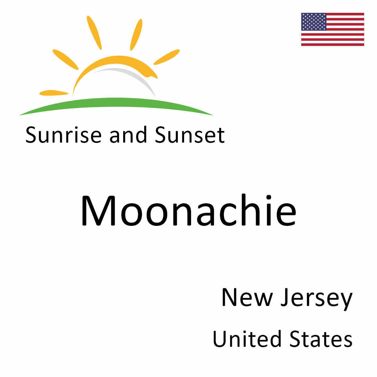 Sunrise and Sunset Times in Moonachie, New Jersey, United States
