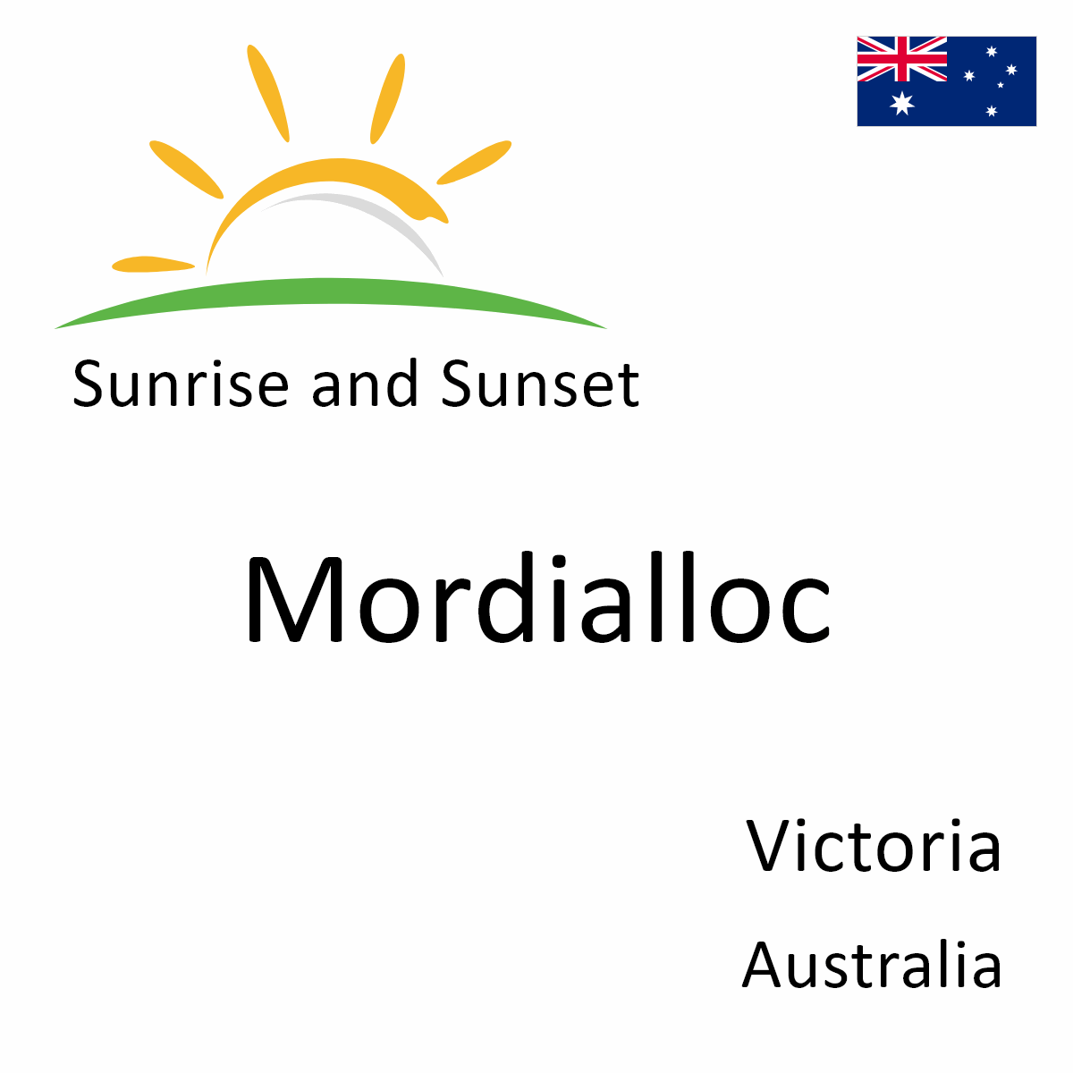 Sunrise and Sunset Times in Mordialloc, Victoria, Australia