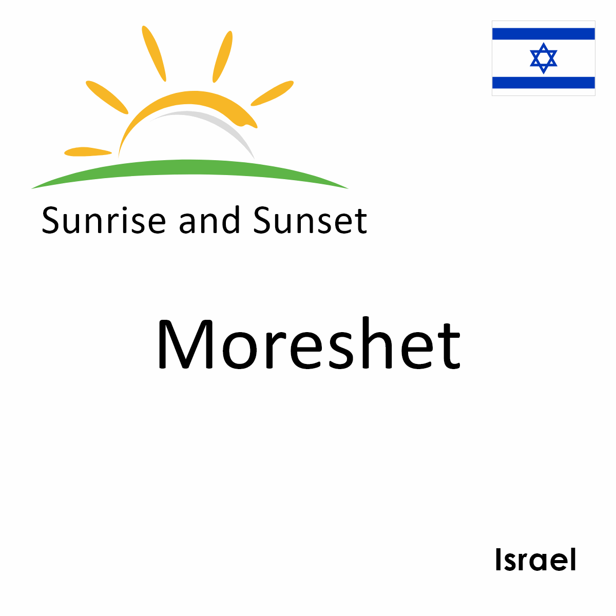 Sunrise and Sunset Times in Moreshet, Israel