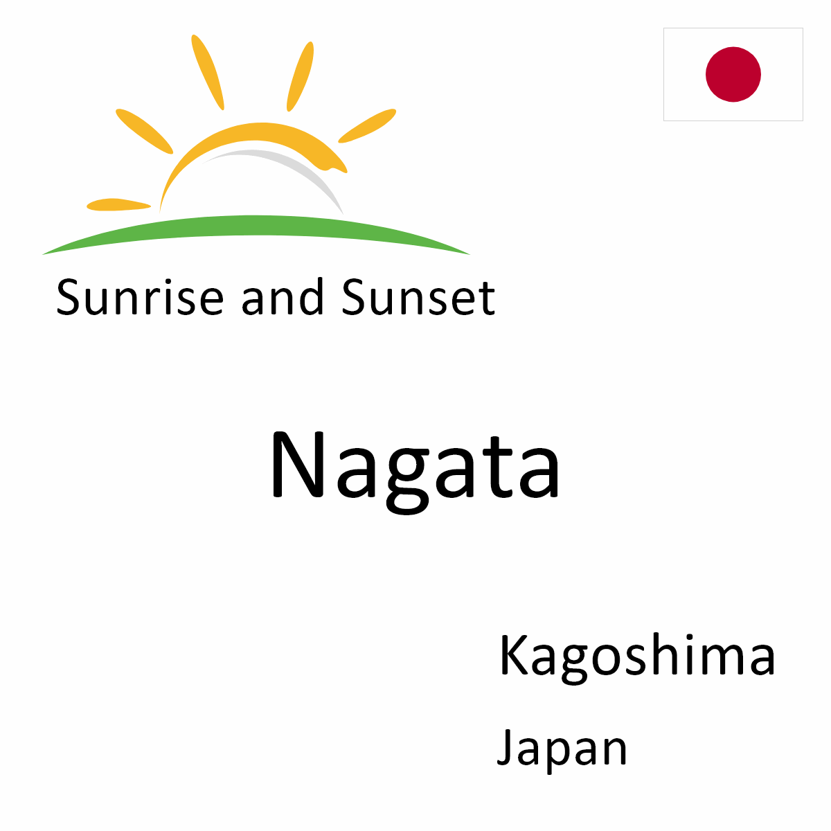 Sunrise and Sunset Times in Nagata, Kagoshima, Japan