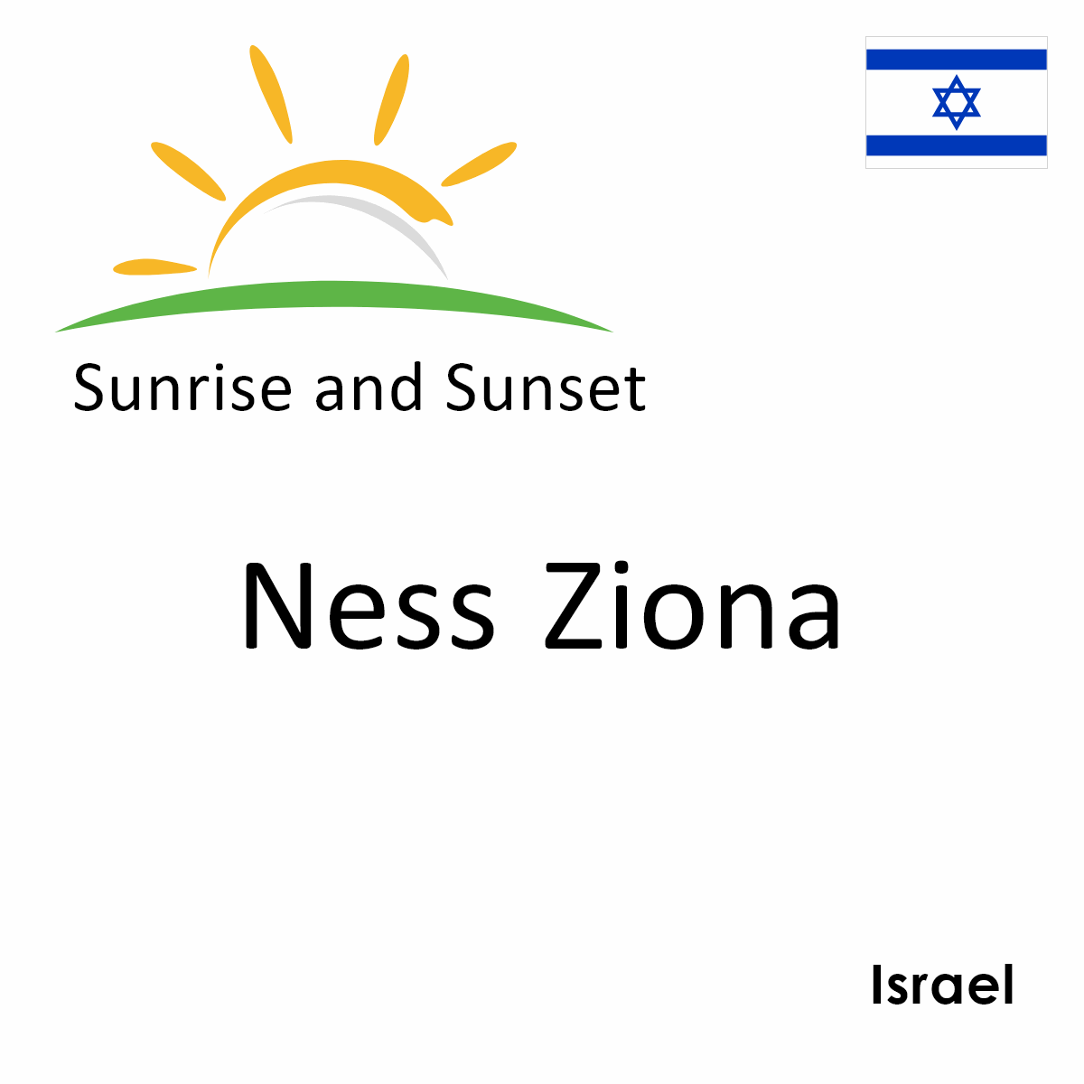 Sunrise and Sunset Times in Ness Ziona, Israel
