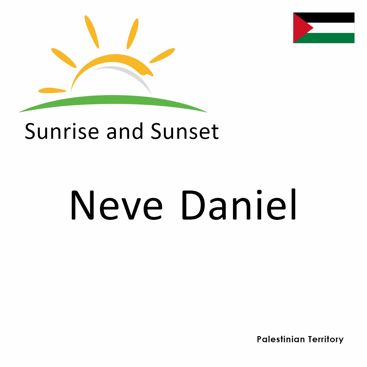 Sunrise and Sunset Times in Neve Daniel, Palestinian Territory