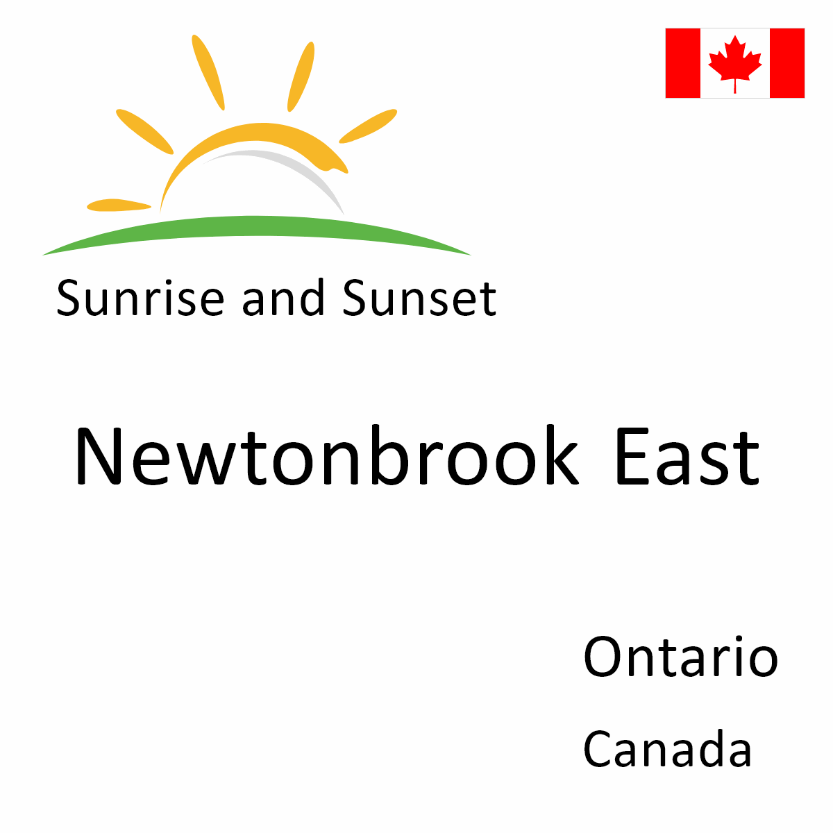 Sunrise and Sunset Times in Newtonbrook East, Ontario, Canada