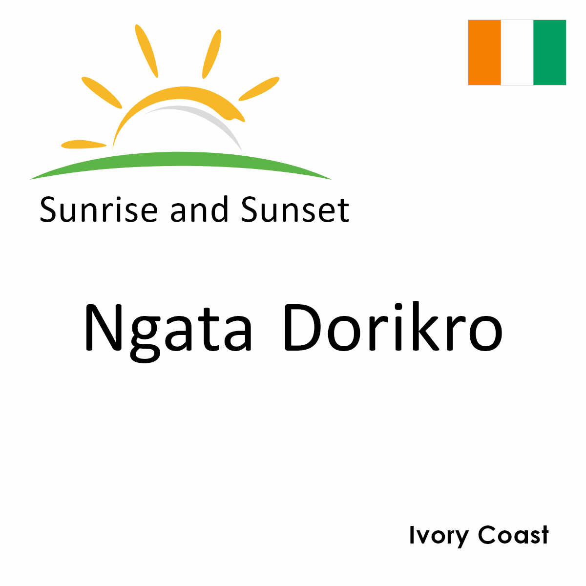 Sunrise and Sunset Times in Ngata Dorikro, Ivory Coast
