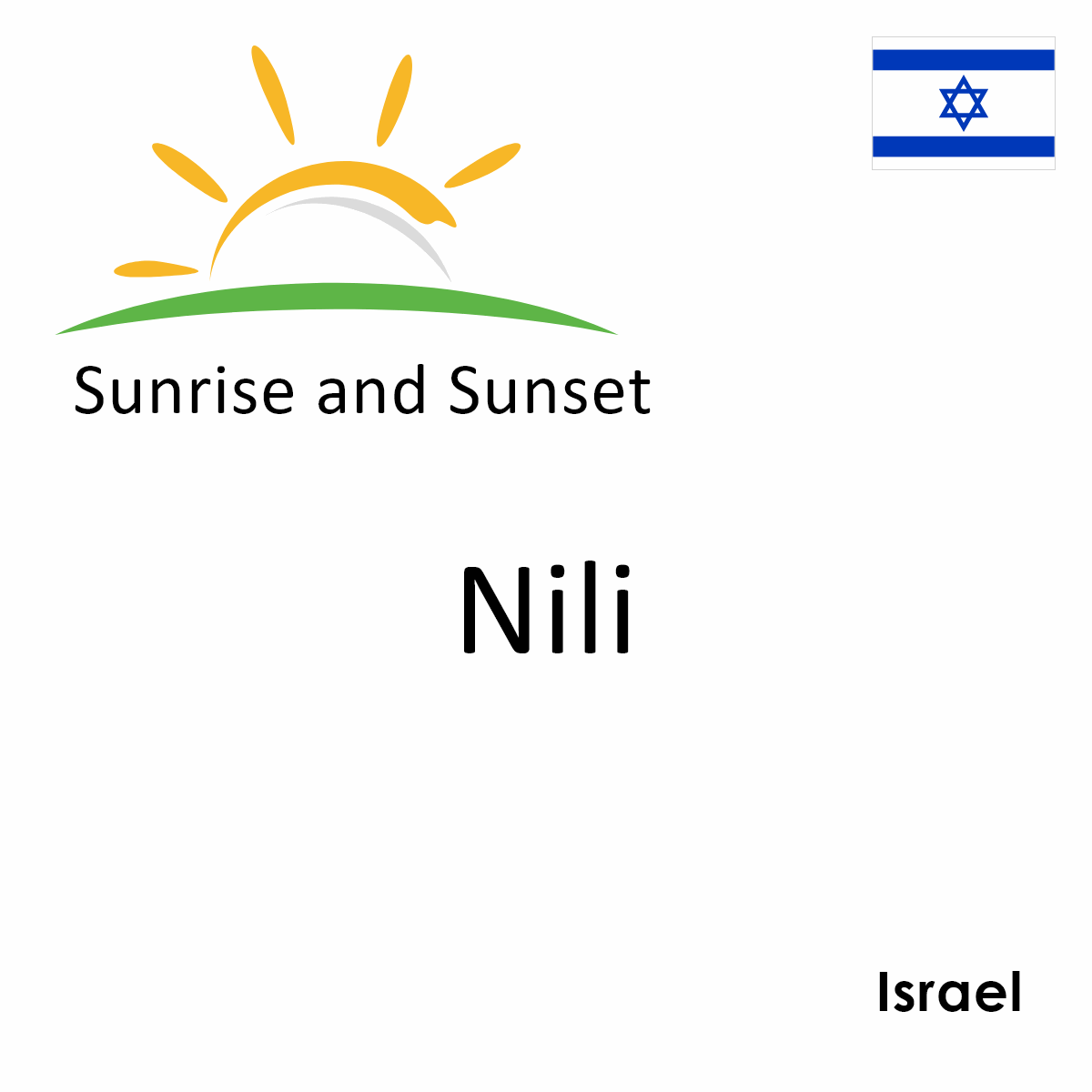 Sunrise and Sunset Times in Nili, Israel