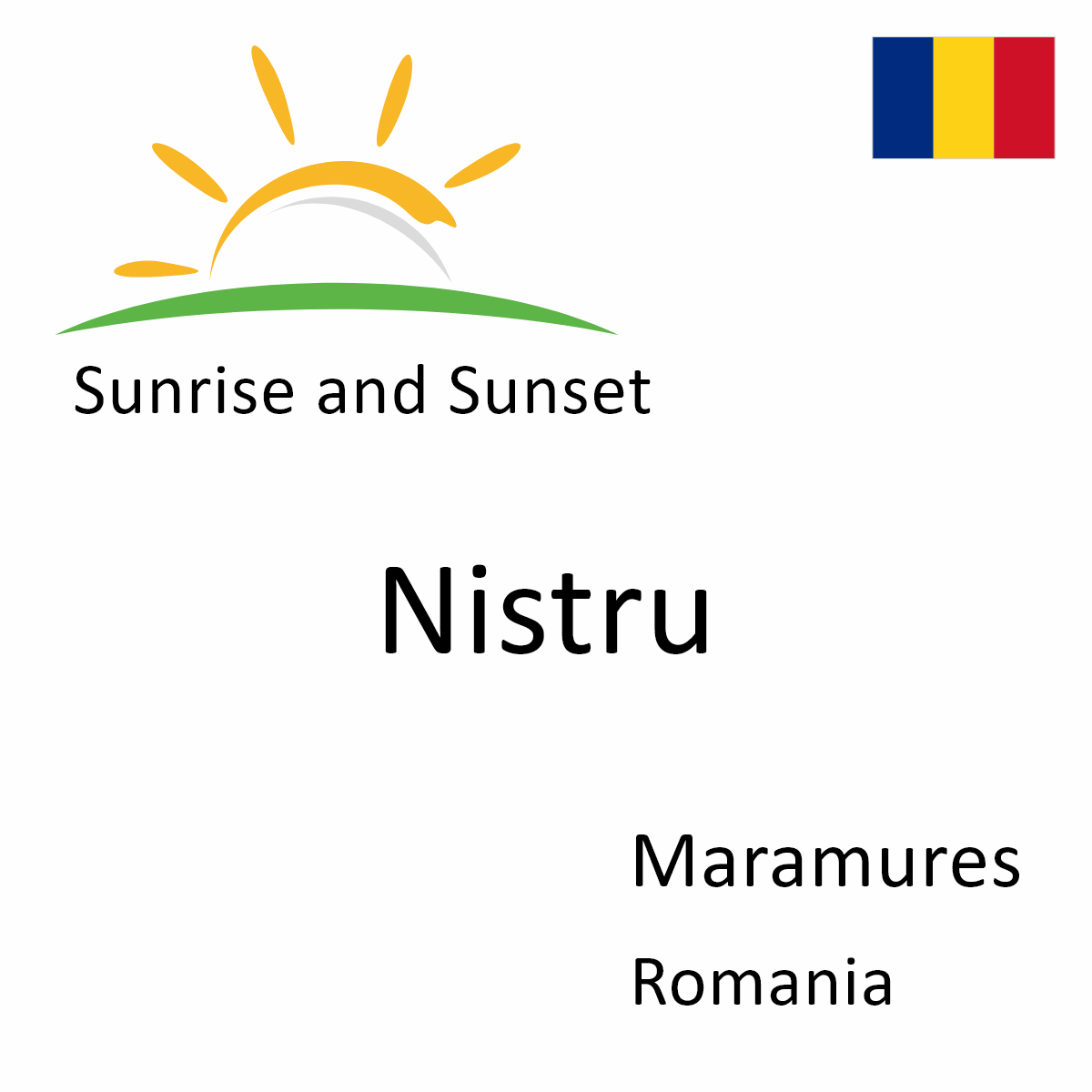 Sunrise and Sunset Times in Nistru, Maramures, Romania