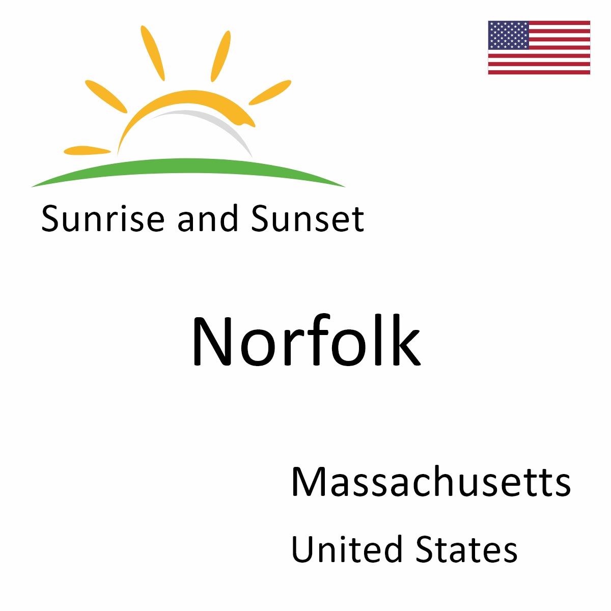 Sunrise and Sunset Times in Norfolk, Massachusetts, United States