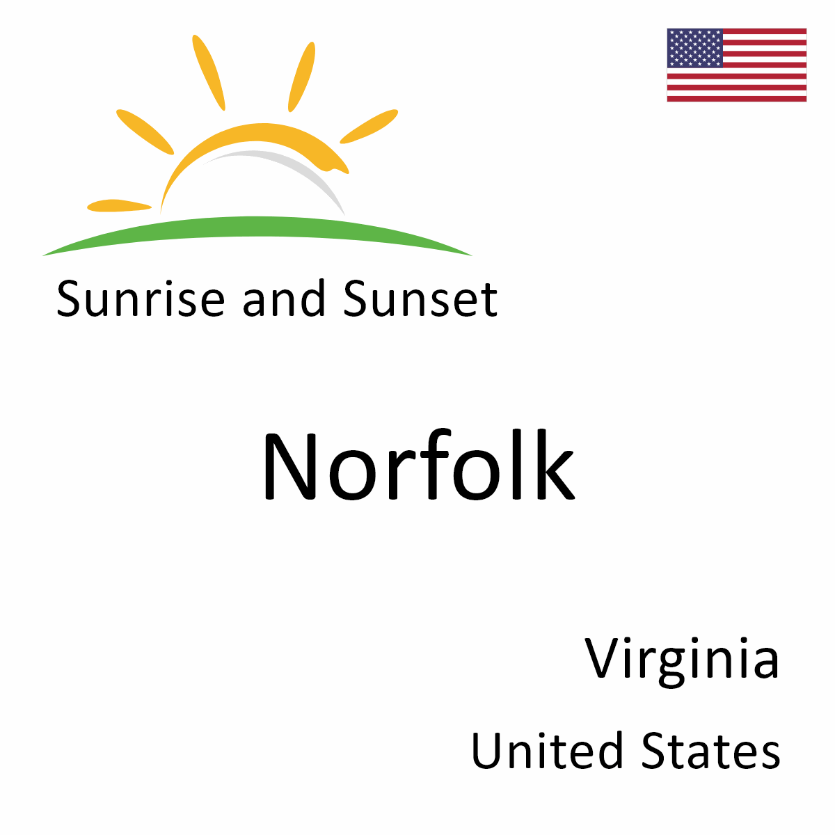 Sunrise and Sunset Times in Norfolk, Virginia, United States